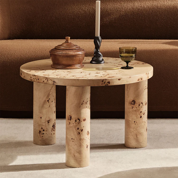 Ferm Living Post Coffee Table - burled | Nannie Inez
